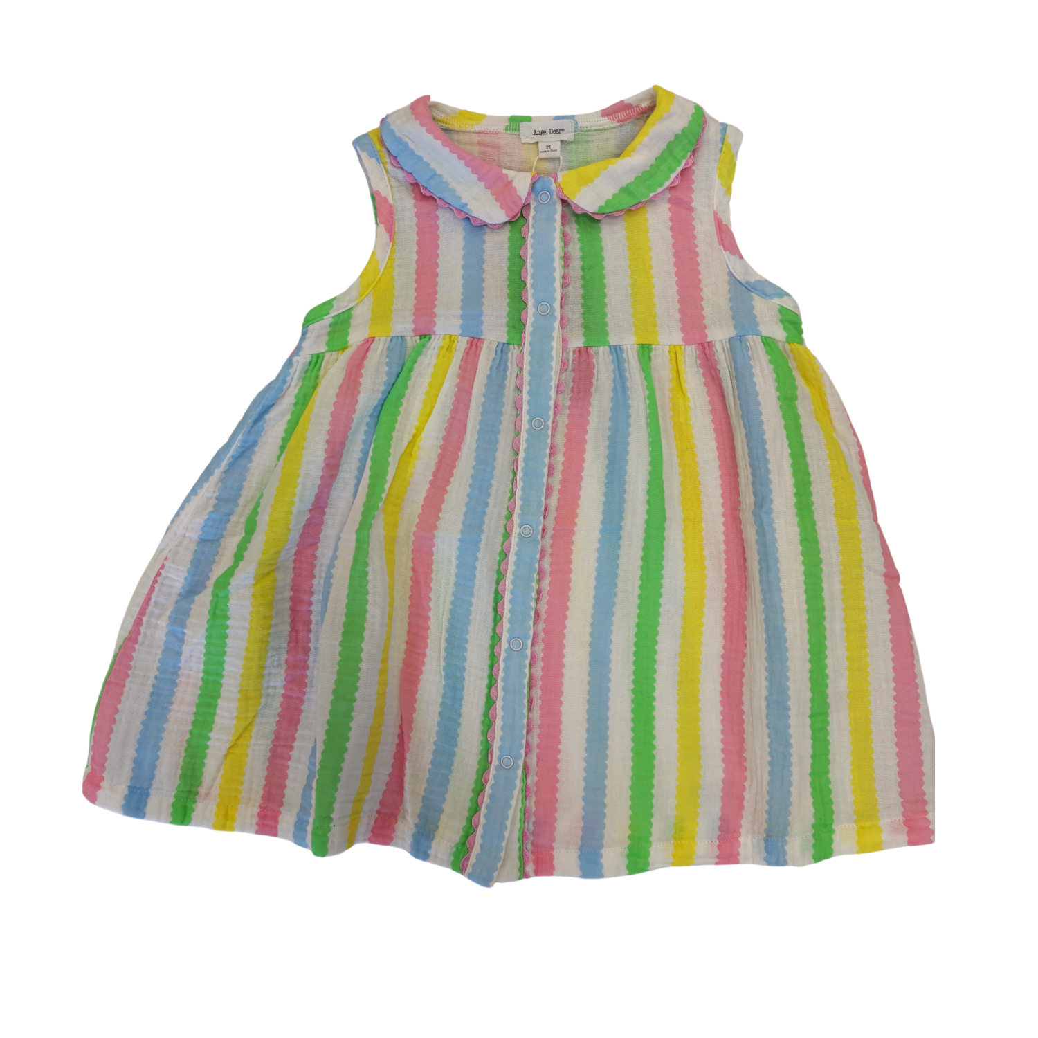 The Jill Peter Pan Button Front Dress w Ric Rac Trim | Ric Rac Stripe ...