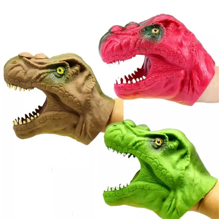 Dinosaur Head Hand Puppet Toy For Kids Stocking Stuffers – Magpies ...