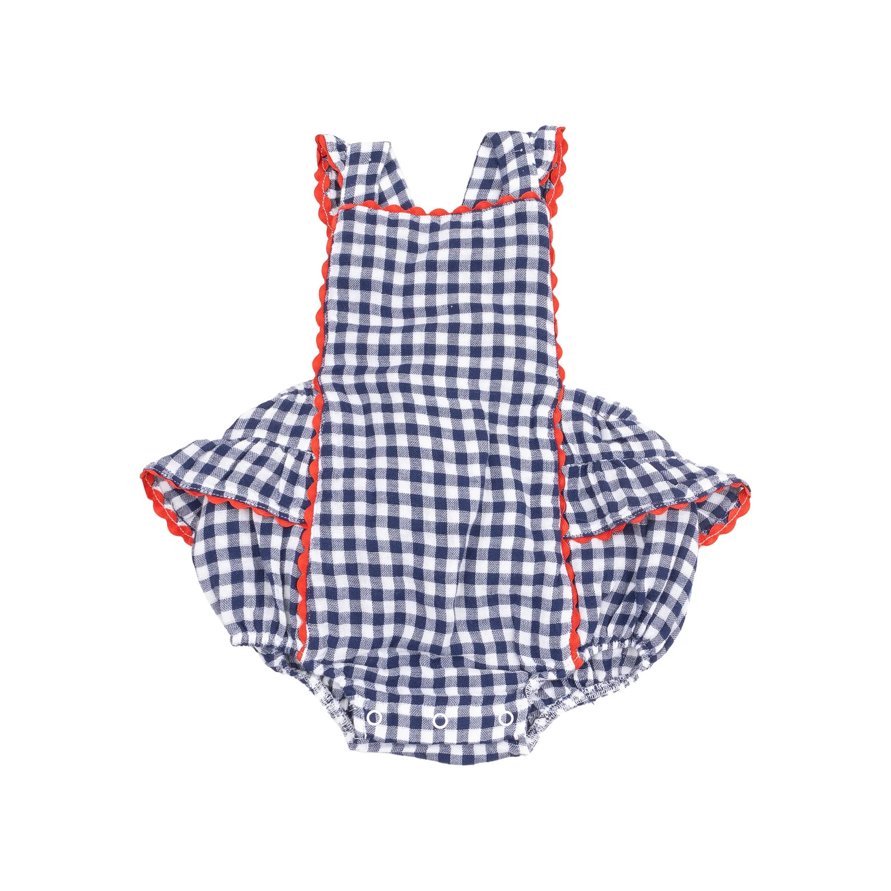 Ric Rac Ruffle | Navy Gingham – Magpies Mount Juliet