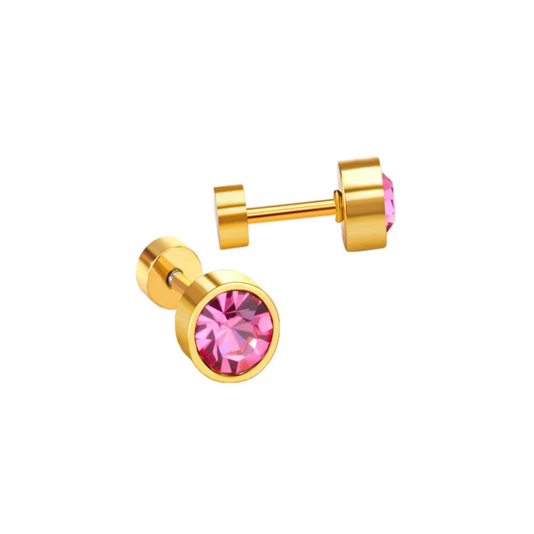 Screwback Stud | 3mm Juliet | Pink – Magpies Mount Juliet