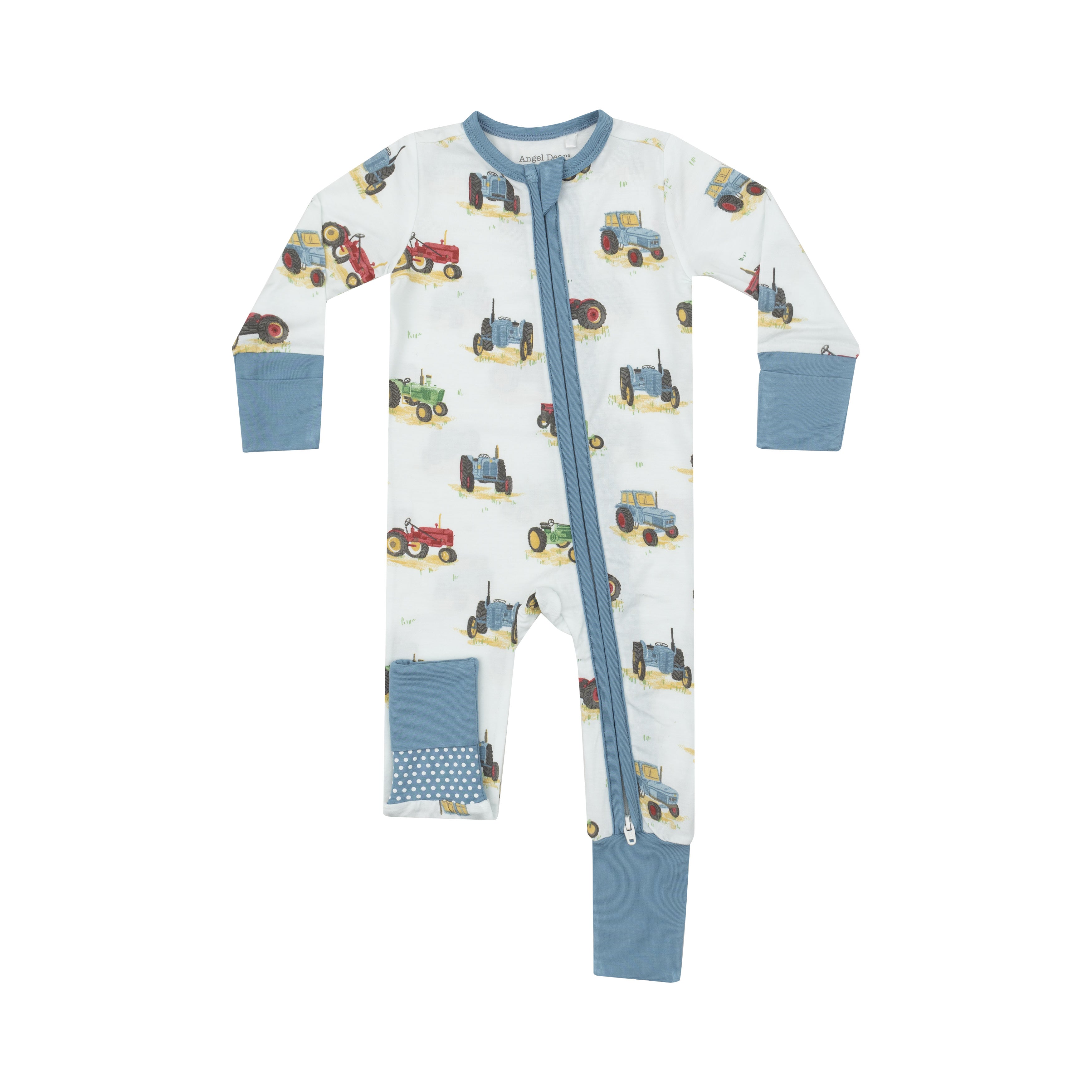 2 Way Zipper Romper | Vintage Tractor – Magpies Mount Juliet